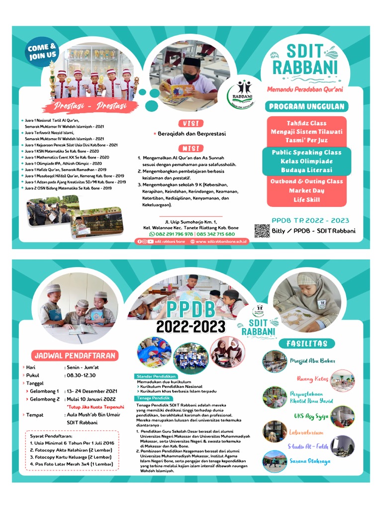 Brosur Sdit Rabbani | PDF