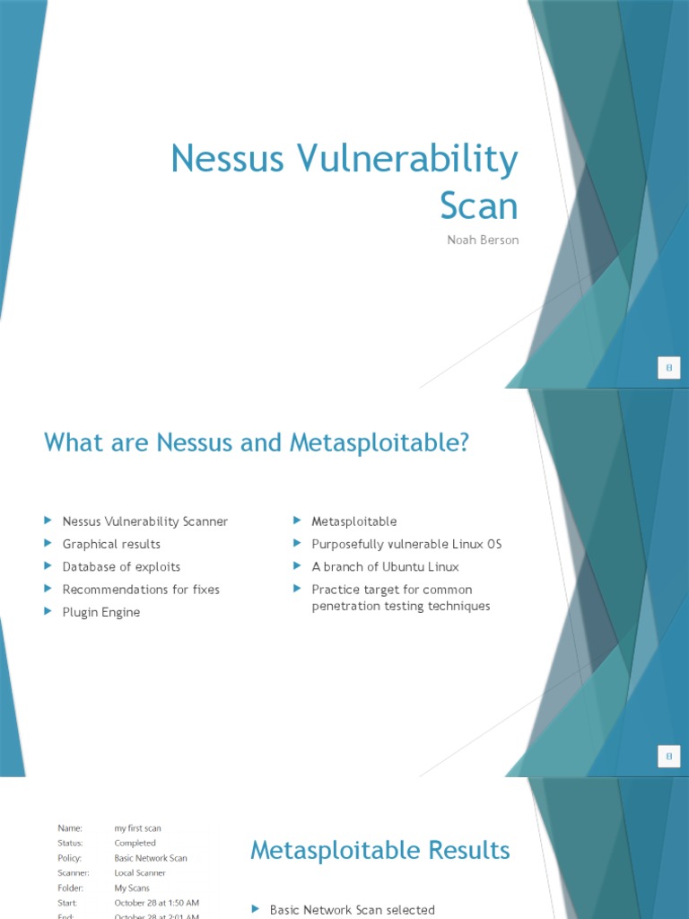 Nessus Presentation Noah Berson | PDF