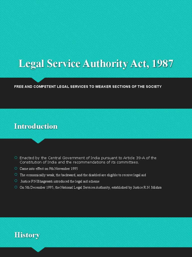 Legal Service Authority Act and Its Implications | PDF | Legal Aid ...