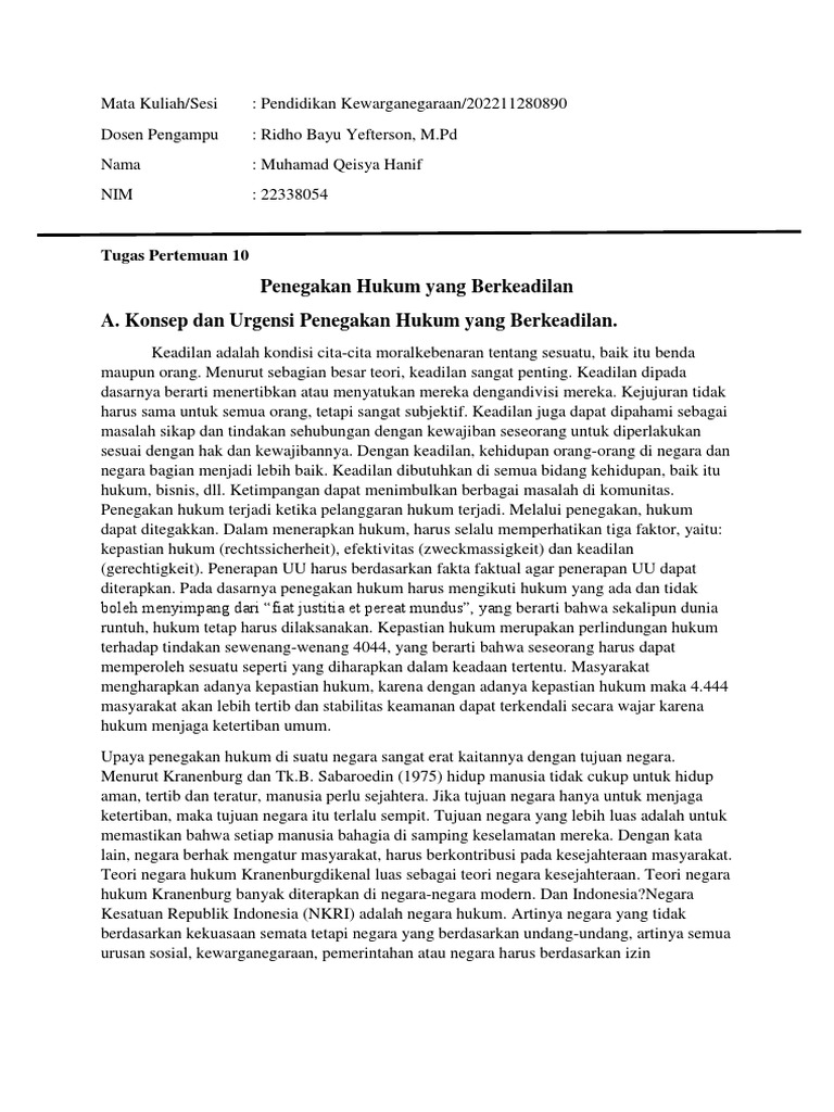 Tugas Pertemuan 10-Muhamad Qeisya Hanif-22338054 | PDF