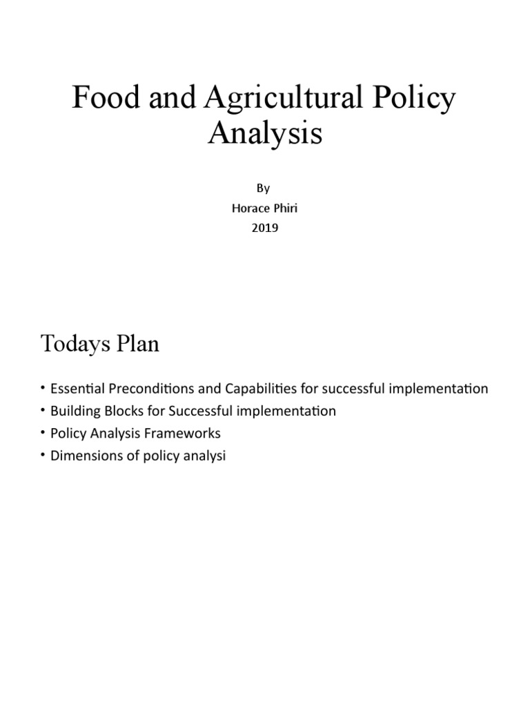 Agricultural Policy Analysis | PDF | Policy | Governance