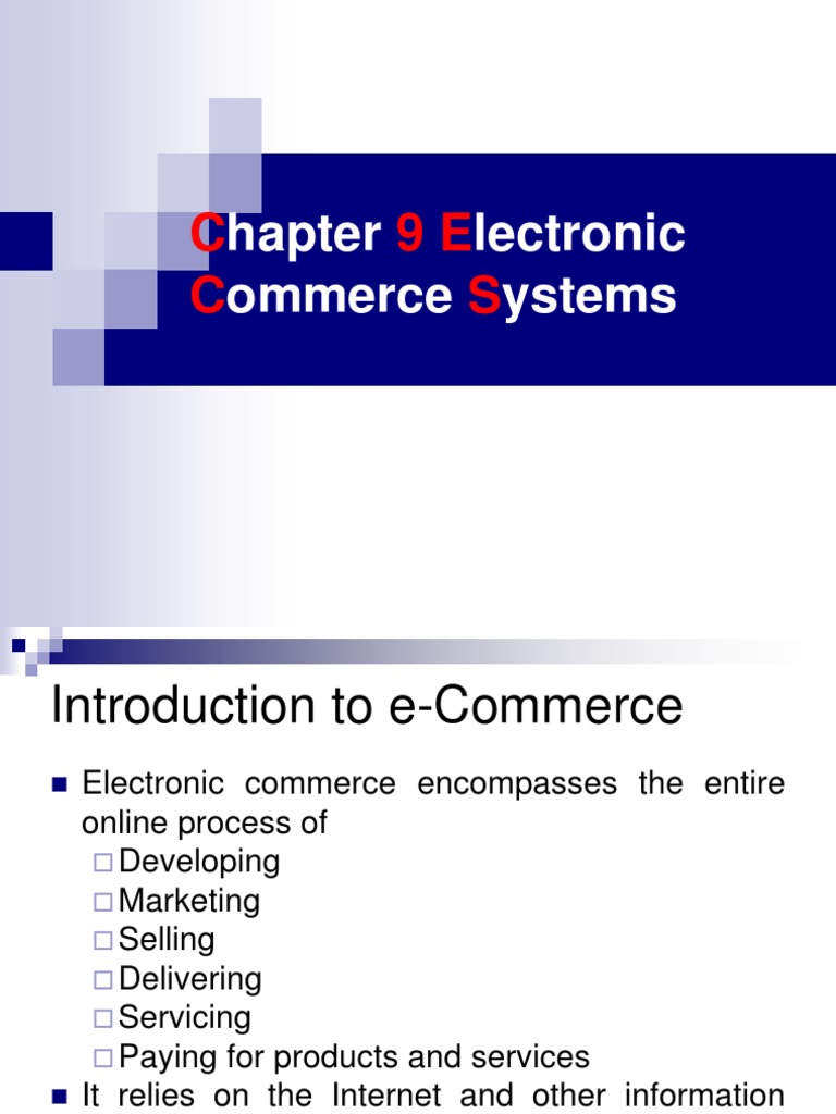 Chapter 8 E Commerce Systems | PDF | E Commerce | Online Shopping