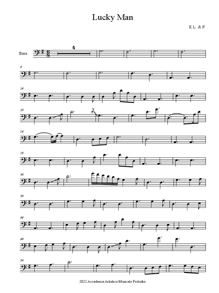 Lucky Man Bass | PDF