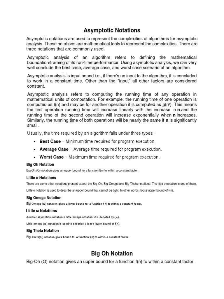 Asymptotic Notations by Codewithharry | PDF | Time Complexity | Mathematical Concepts