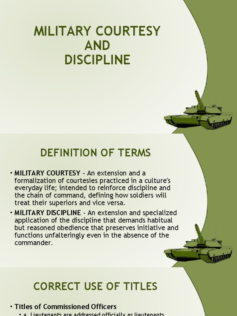 Lesson 5. Military Courtesy | PDF | Sergeant | Officer (Armed Forces)