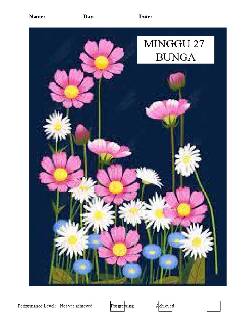 LEMBARAN KERJA BUNGA New | PDF | Organisms | Plants