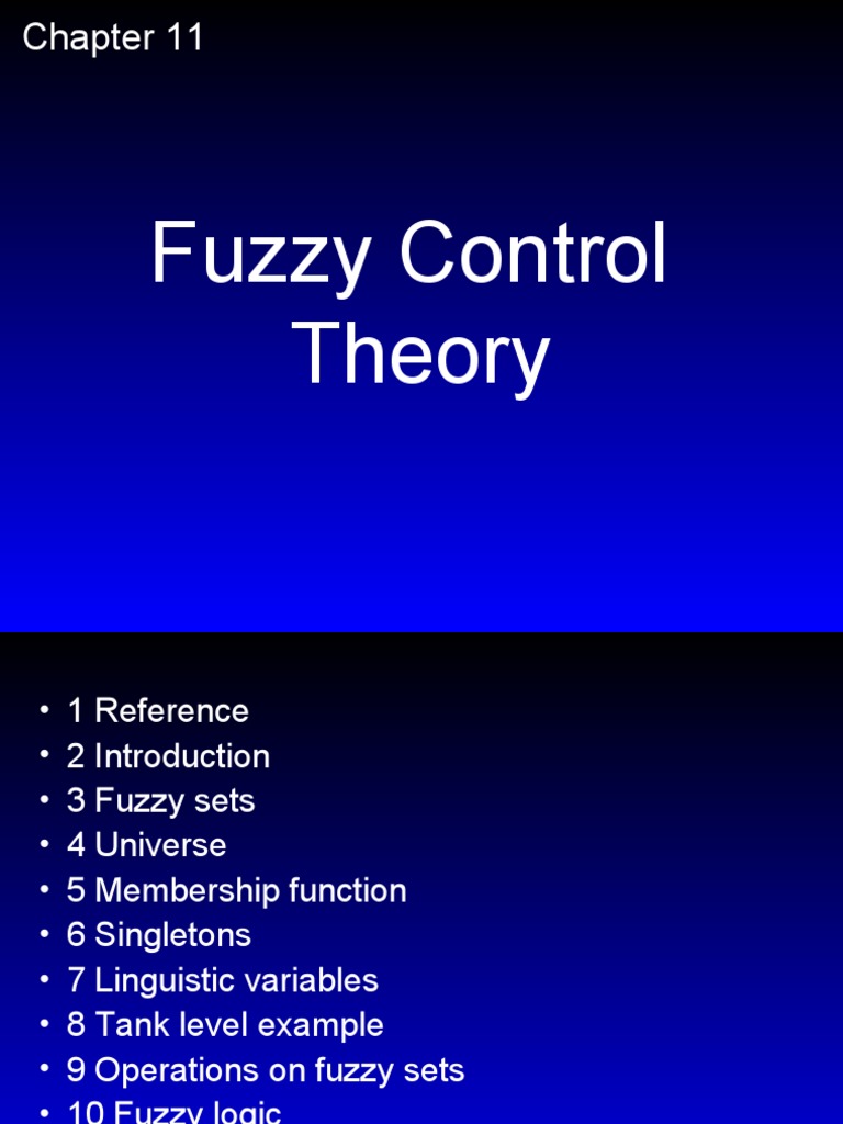 Chapter 11 Fuzzy Control Theory | PDF