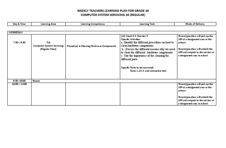 Tle Ict Css 10 Weekly Teachers Plan Quarter 3 Week 3 4 | Download Free ... Tle Ict Css 10 Weekly Teachers Plan Quarter 3 Week 3 4 | Download Free ...