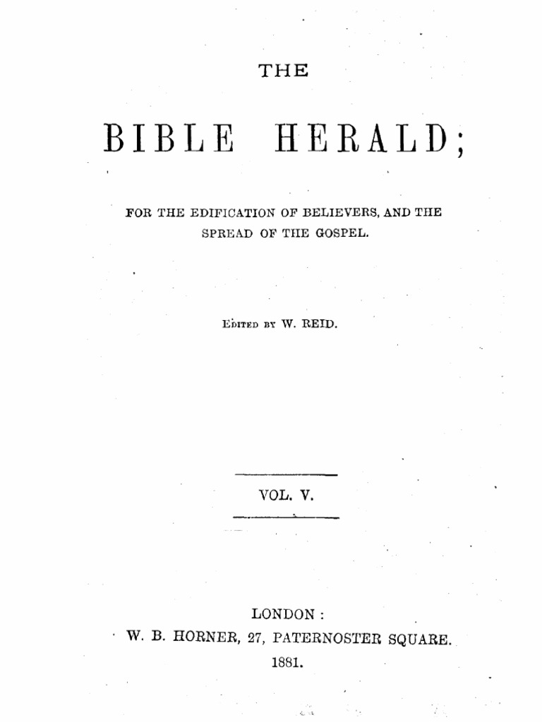 Bible Herald (1881) All | PDF | Glory (Religion) | Jesus