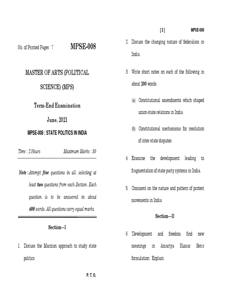 Mpse 008 | PDF Mpse 008 | PDF