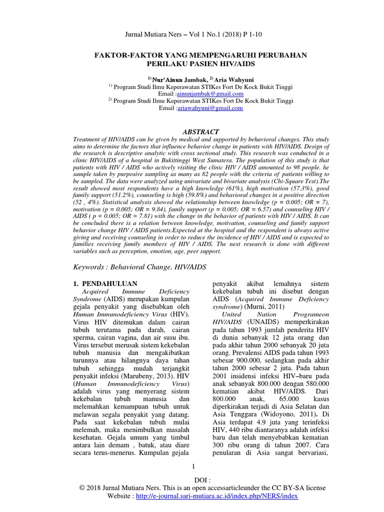 Jurnal Hiv Aids 2 | PDF | Lentiviruses | Hiv/Aids