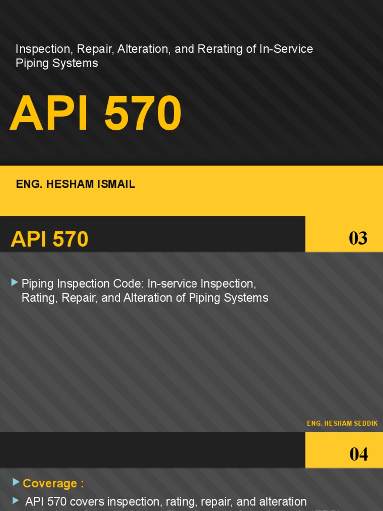 Presentation API 570 - 510-653 | PDF | Pipe (Fluid Conveyance ...