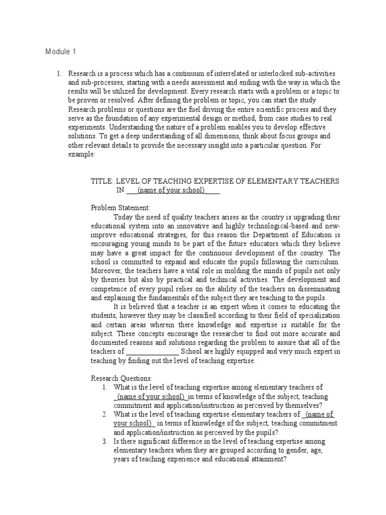 Ladrillo Module 1 | PDF | Expert | Teachers