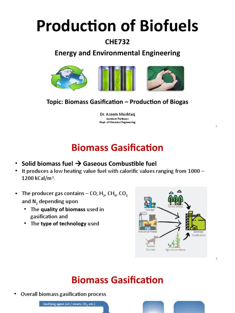 Biomass Gasification Lecture | PDF | Gasification | Biofuel