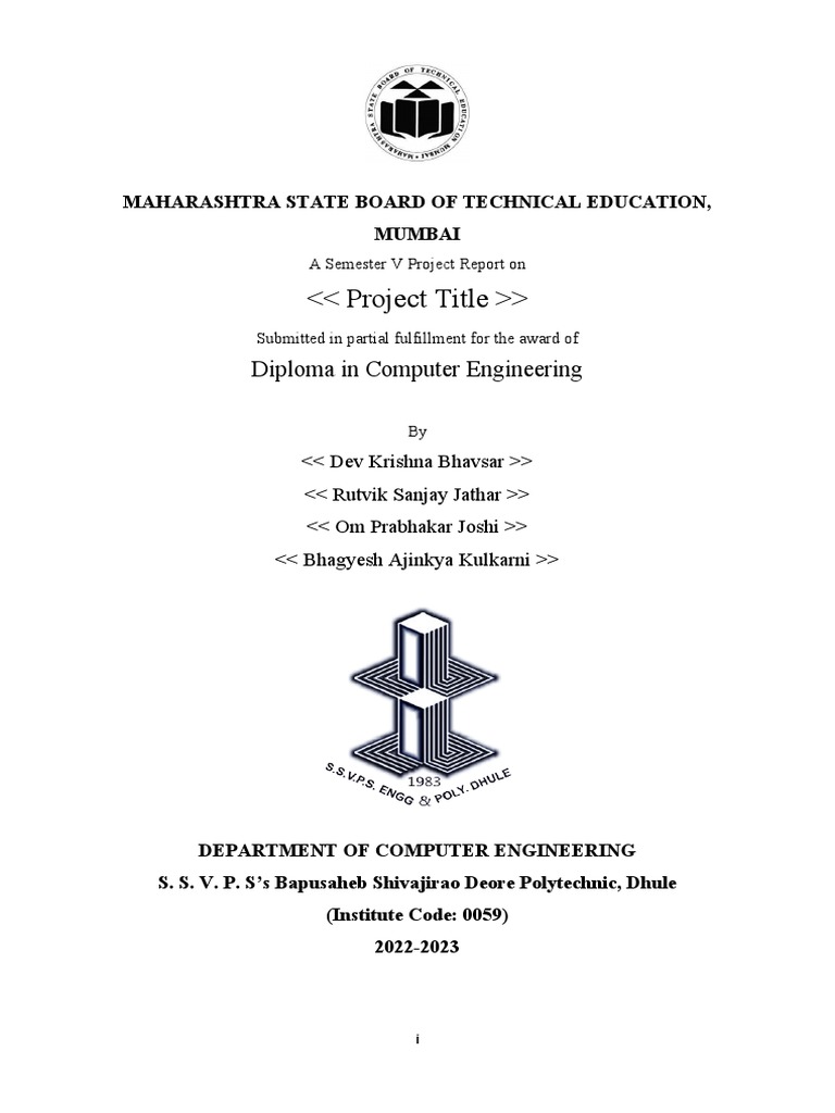 CPP Project Report First 4 Pages | PDF | Vocational Education ...