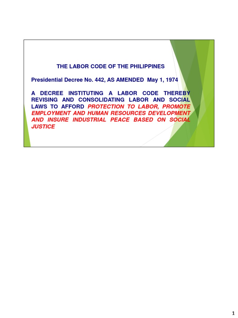 Labor Code of The Philippines Seminar PowerPoint | PDF | Cost Of Living ...