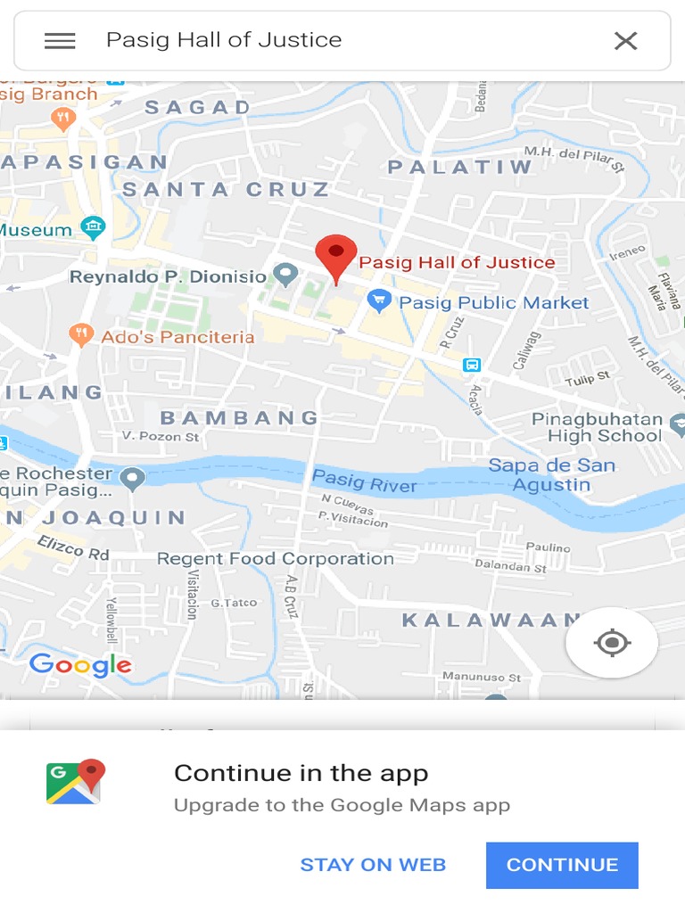 Pasig Hall of Justice - Google Maps | PDF