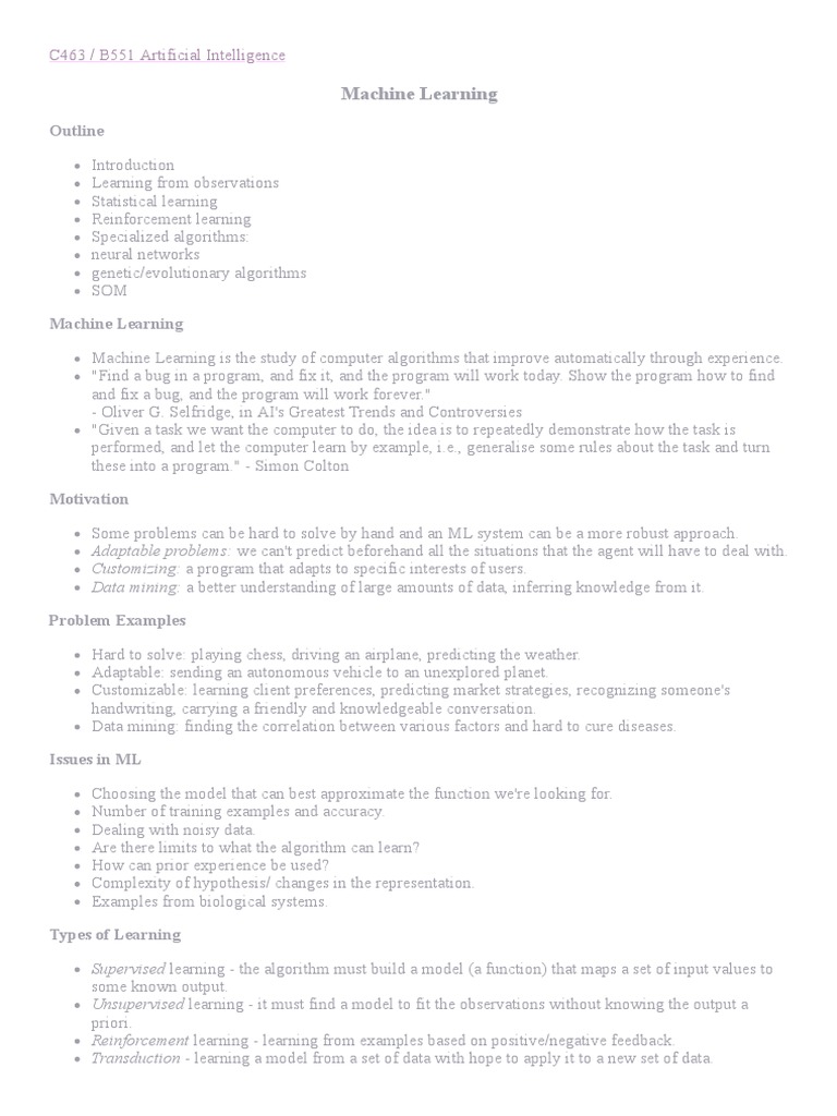 Machine Learning | PDF | Machine Learning | Standard Deviation