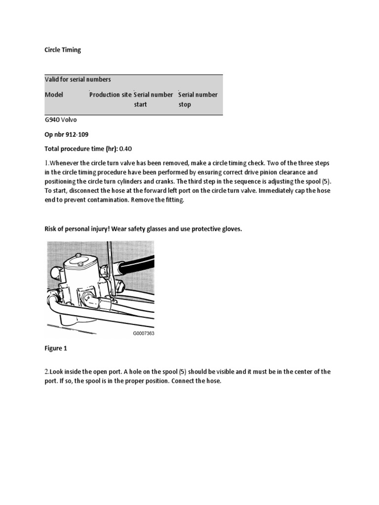 Circle Timing Adjustment Procedure | PDF