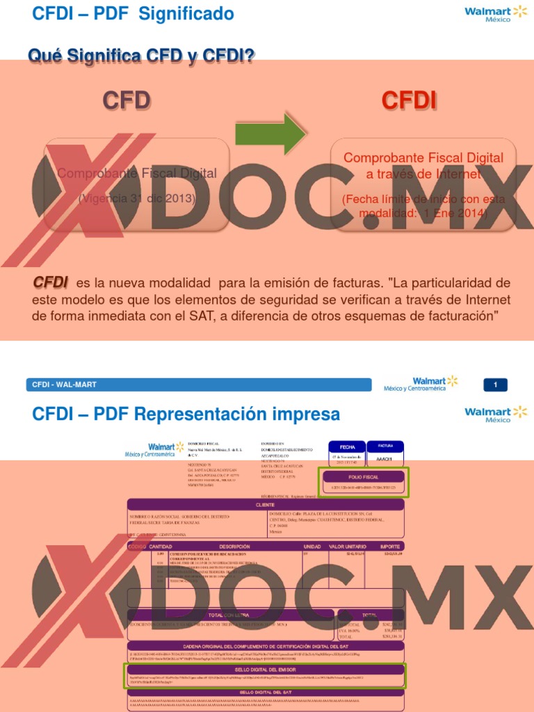 Xdoc - MX CFD Cfdi Facturacion en Walmart | PDF