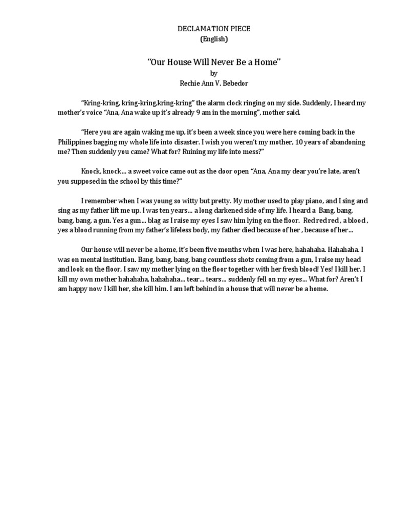 Declamation Pieces Pdf Philippines