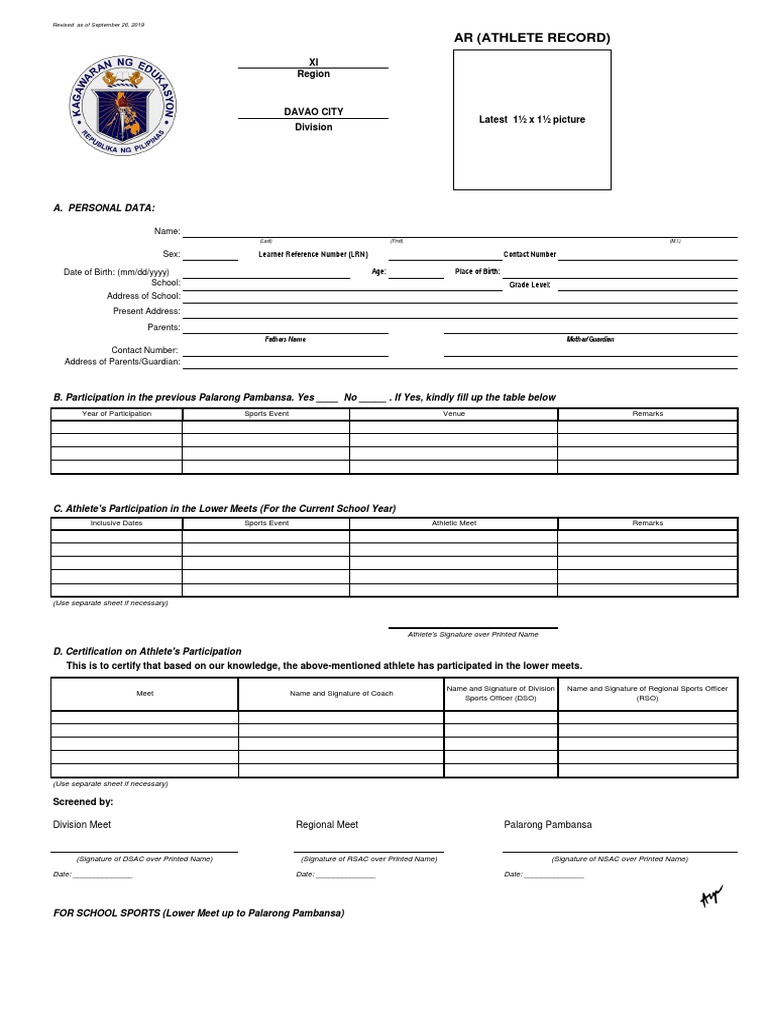 2022 Athlete Record | PDF