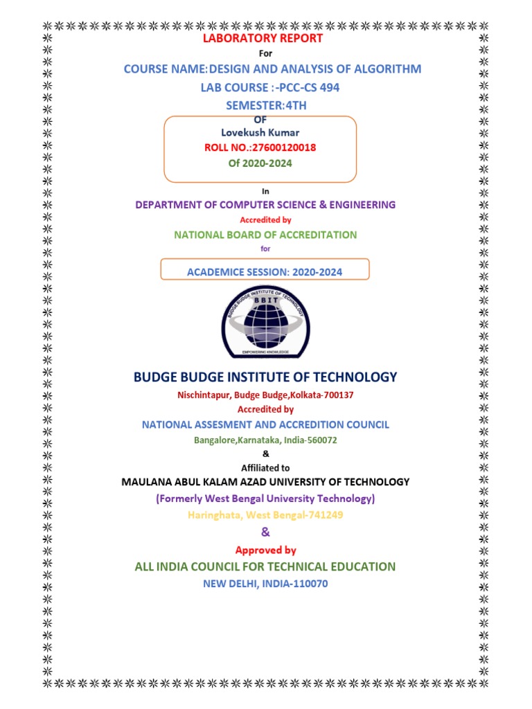 Lab Assignment Design and Analysis of Algorithm | PDF