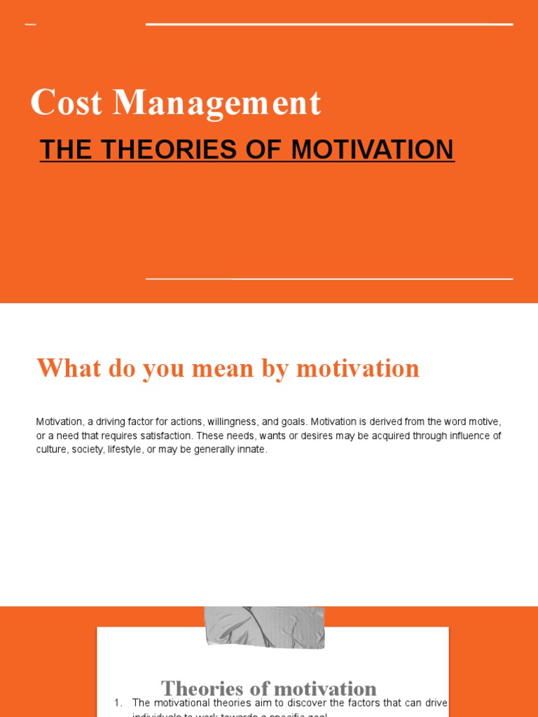 Theory of Motivation | PDF