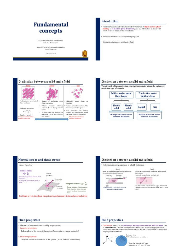 1 BasicConcepts | PDF | Fluid Dynamics | Fluid Mechanics