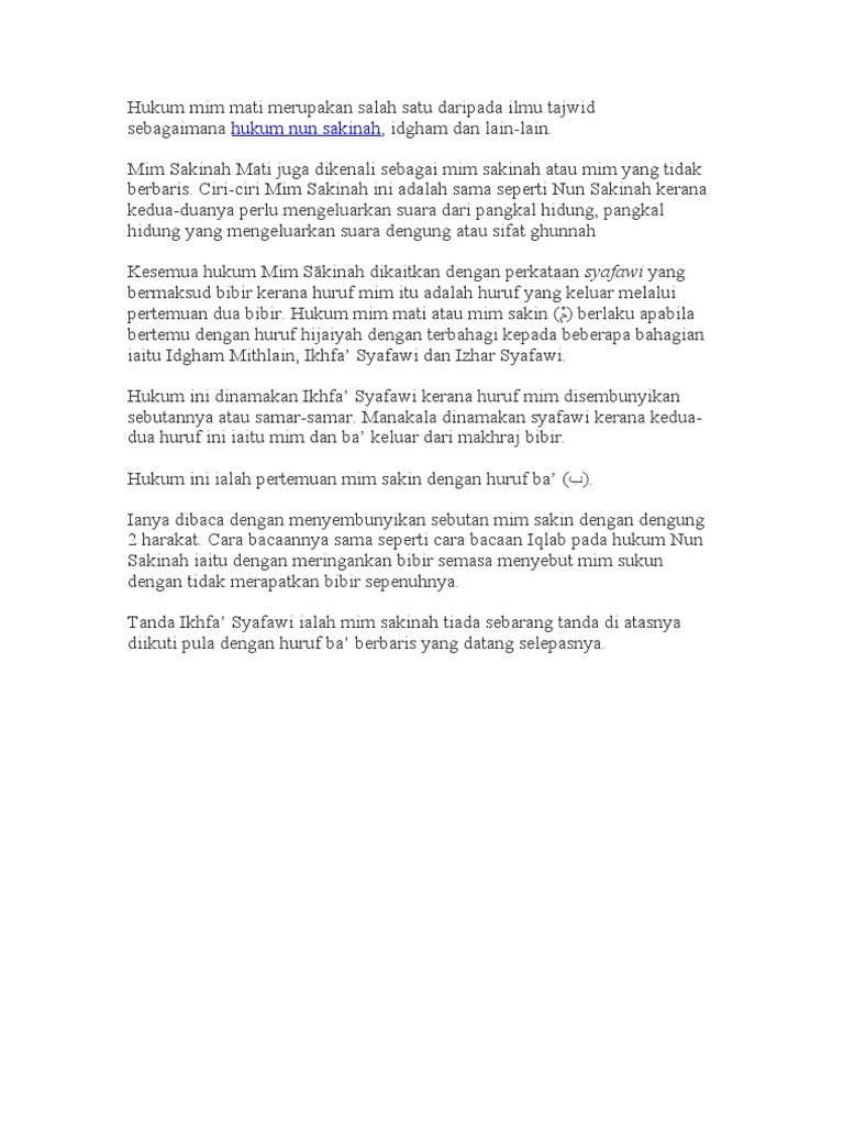 Hukum Mim Mati | PDF