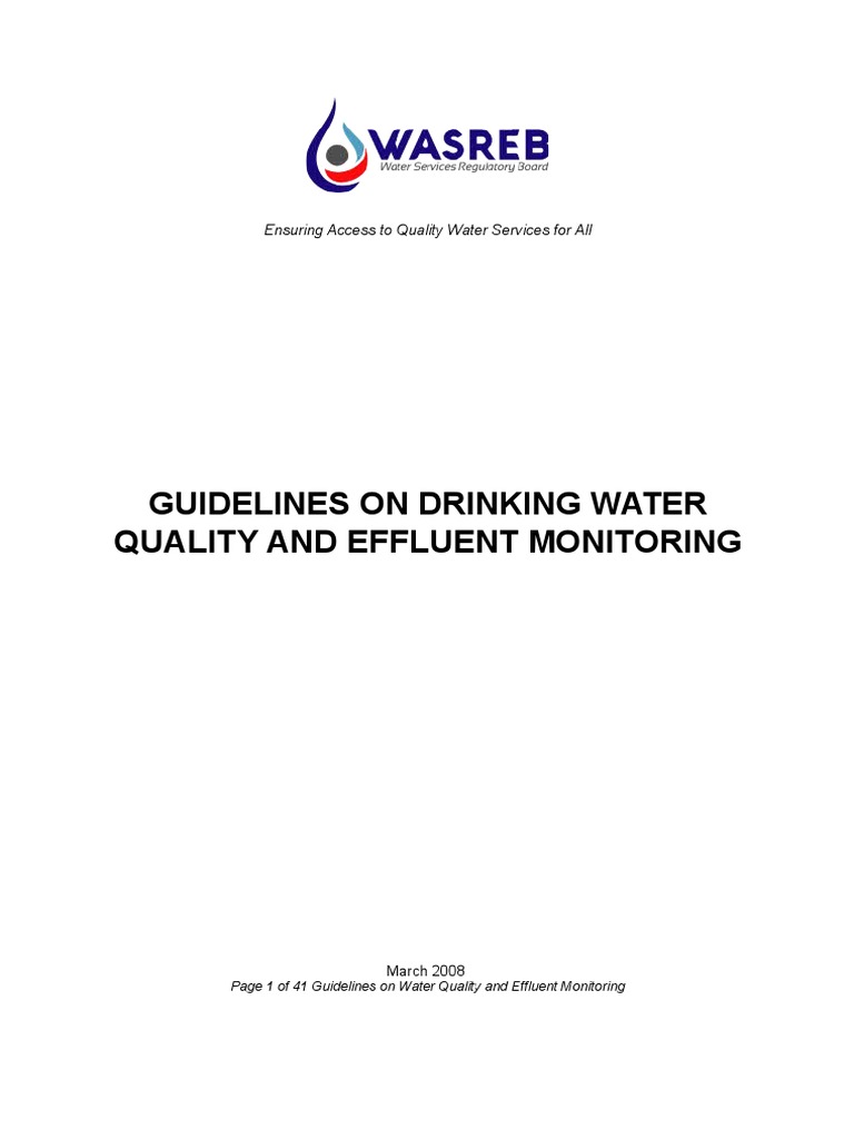 Water Quality and Effluent Monitoring Guidelines | PDF | Water Quality ...