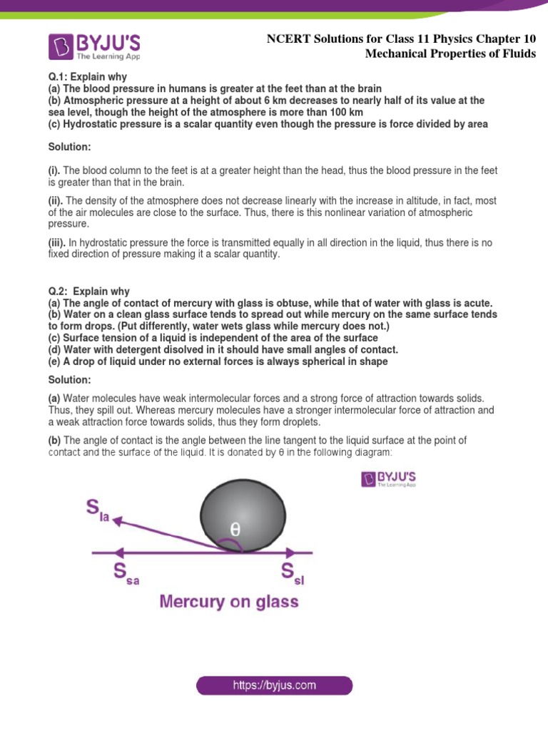 Mechanical Properties of Fluids Explained | PDF | Pressure | Fluid Dynamics