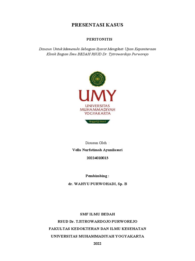 Presus Peritonitis Word | PDF