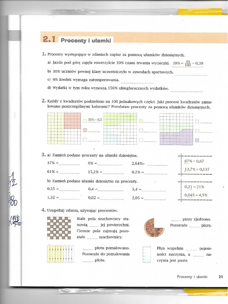 Procenty Ćwiczenia Klasa VII | PDF