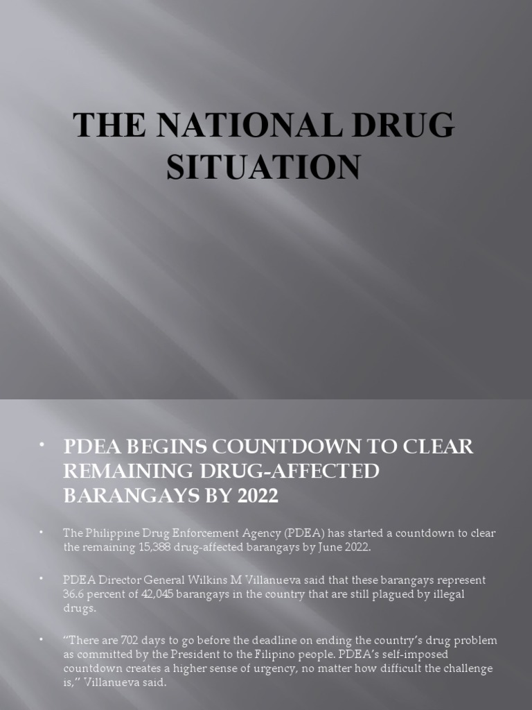 The National Drug Situation | PDF | Social Aspects Of Psychoactive Drugs