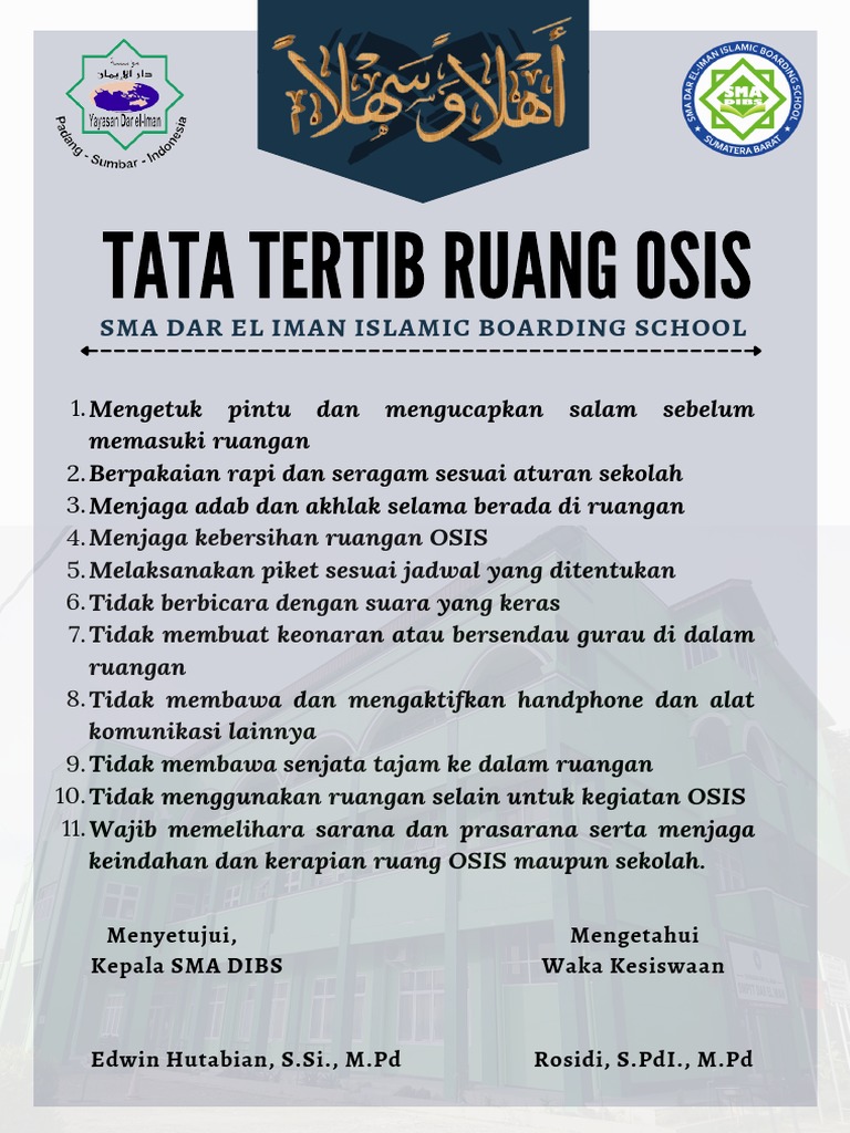 Tata Tertib Ruang OSIS SMP | PDF
