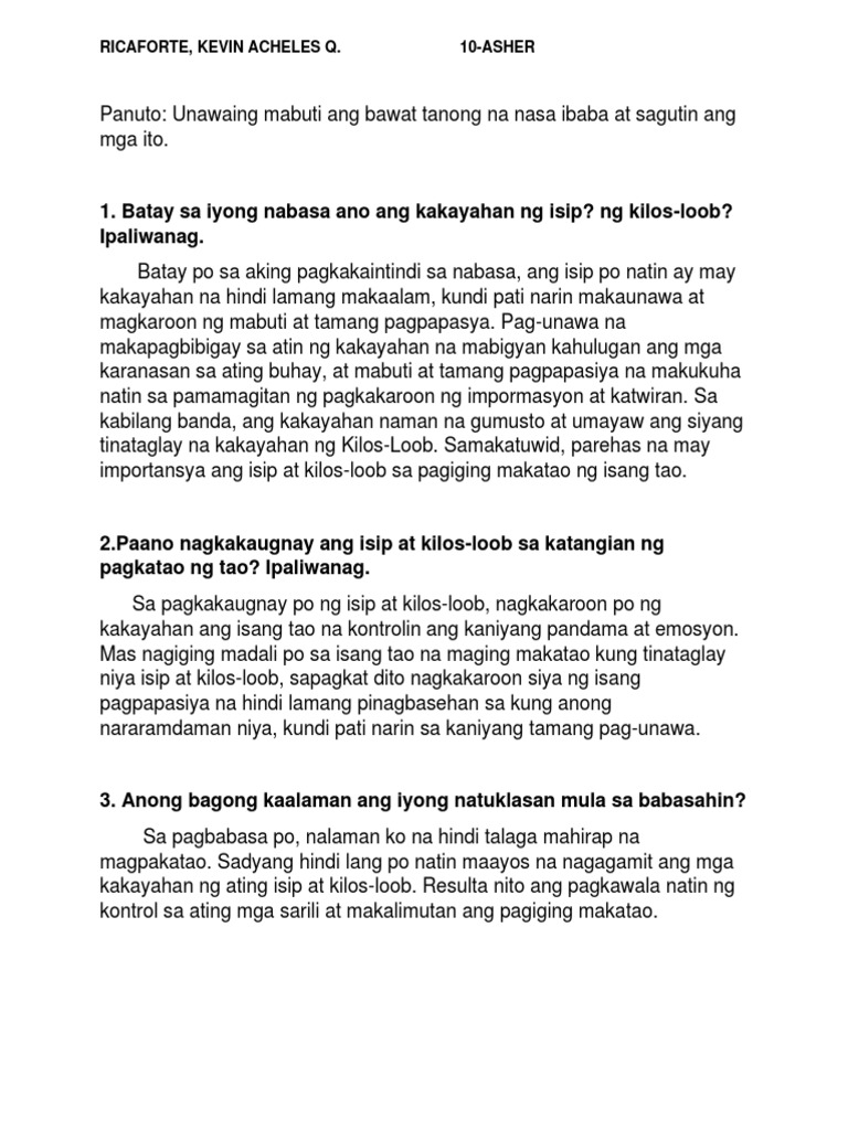Karagdagang Gawain Module 2 Unang Markahan | PDF Karagdagang Gawain Module 2 Unang Markahan | PDF