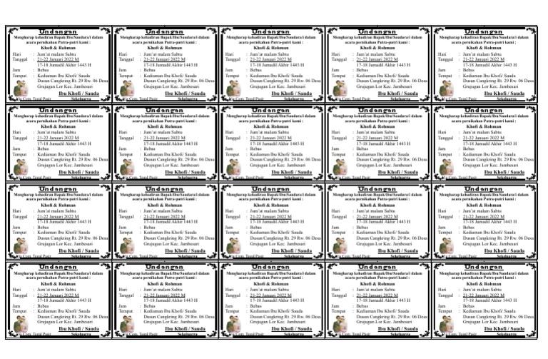 Undangan Sabun | PDF