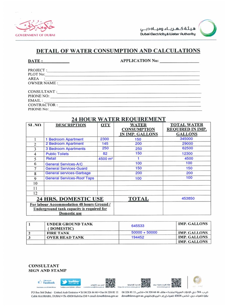 DEWA Water Demand Application | PDF