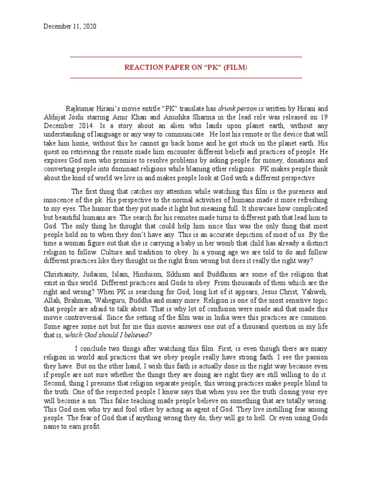 PK film reaction explores religions | PDF | God | Faith
