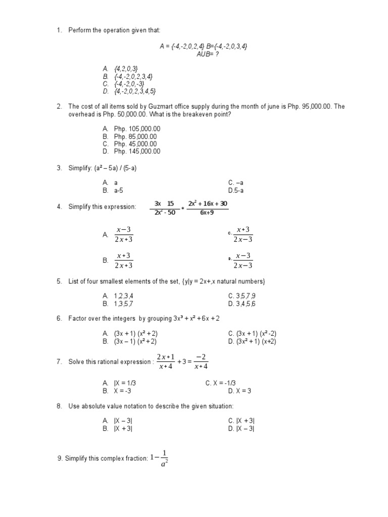 September LET 2015 BOARD EXAM | Download Free PDF | Area | Mathematical ...