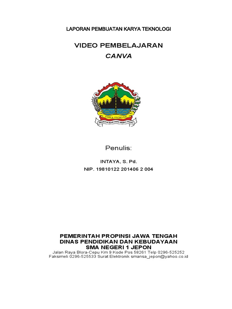 1.laporan Karya Inovatif Media Pembelajaran Canva | PDF