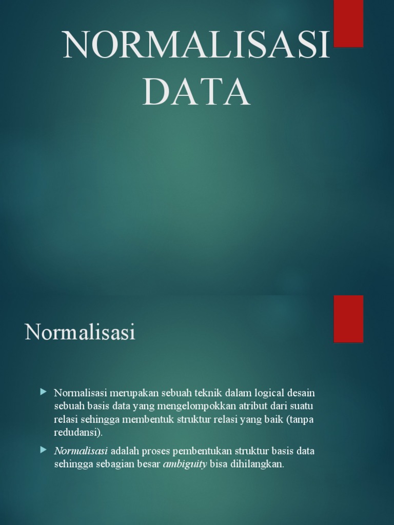 Normalisasi Data | PDF