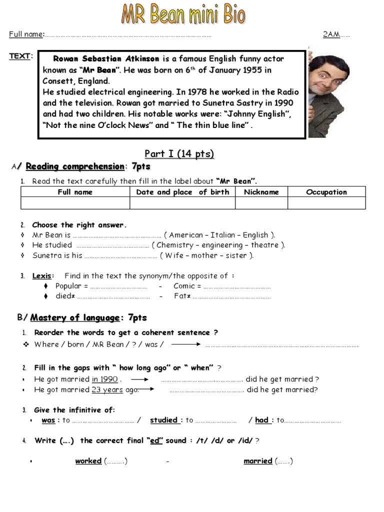 mr-bean-mini-bio-reading-comprehension-exercises-tests-writing-crea ...