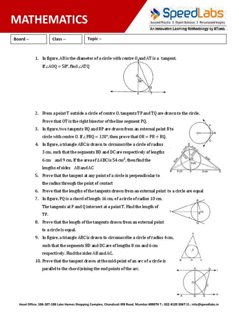 CIRCLES | PDF | Circle | Perpendicular