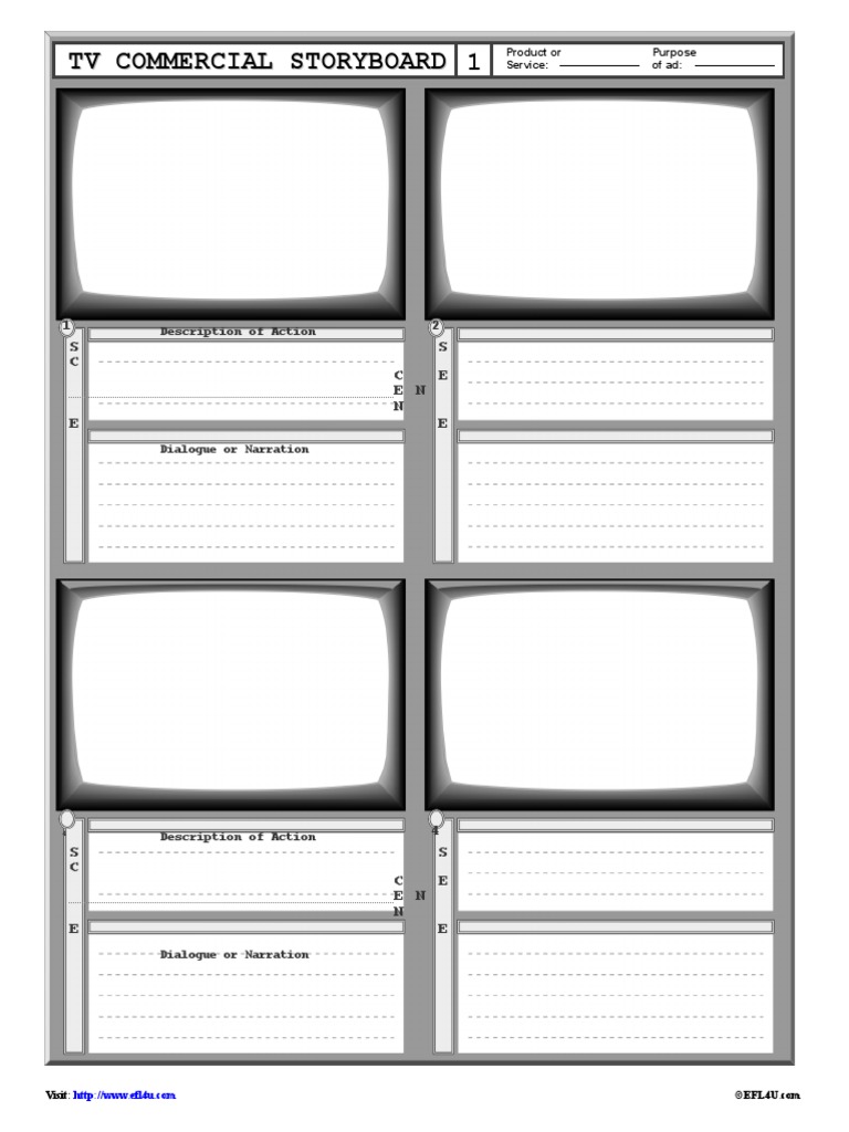 Commercial Storyboard For Advertising | PDF | Television Advertisement ...