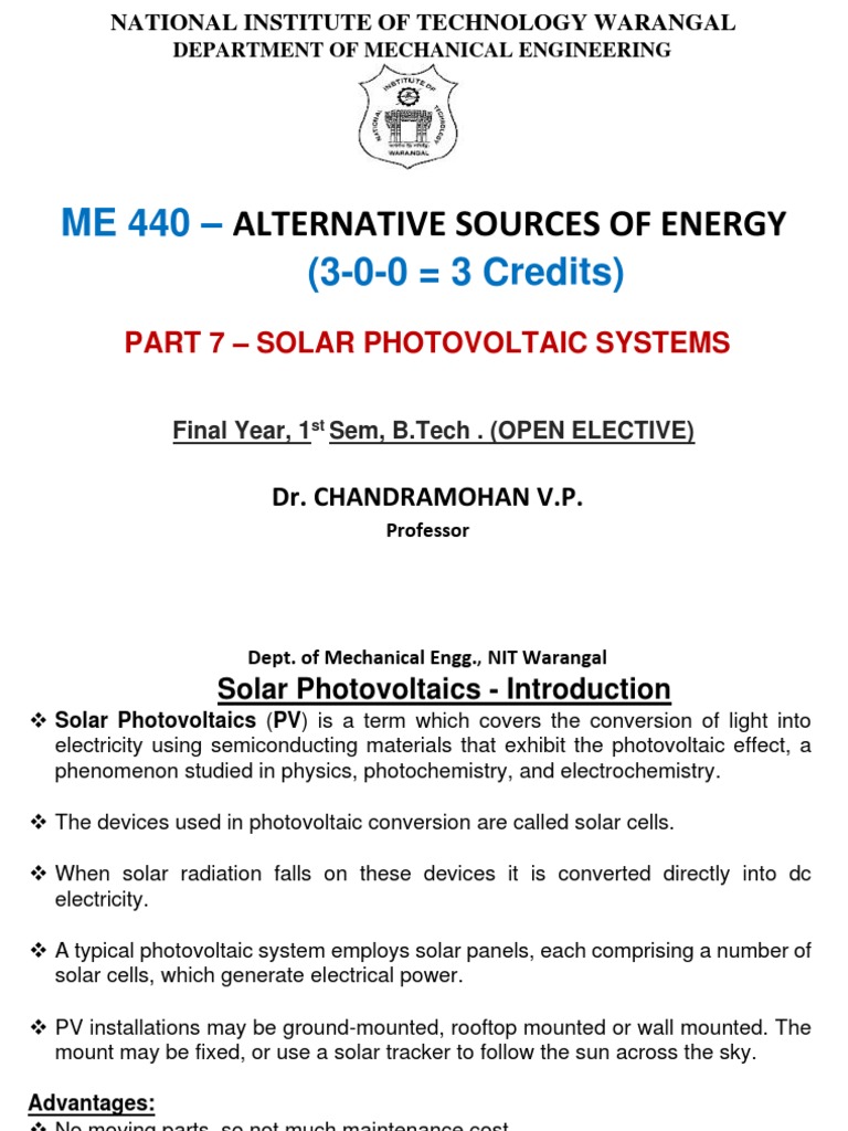 Solar Photovoltaic Systems | PDF | P–N Junction | Photovoltaics