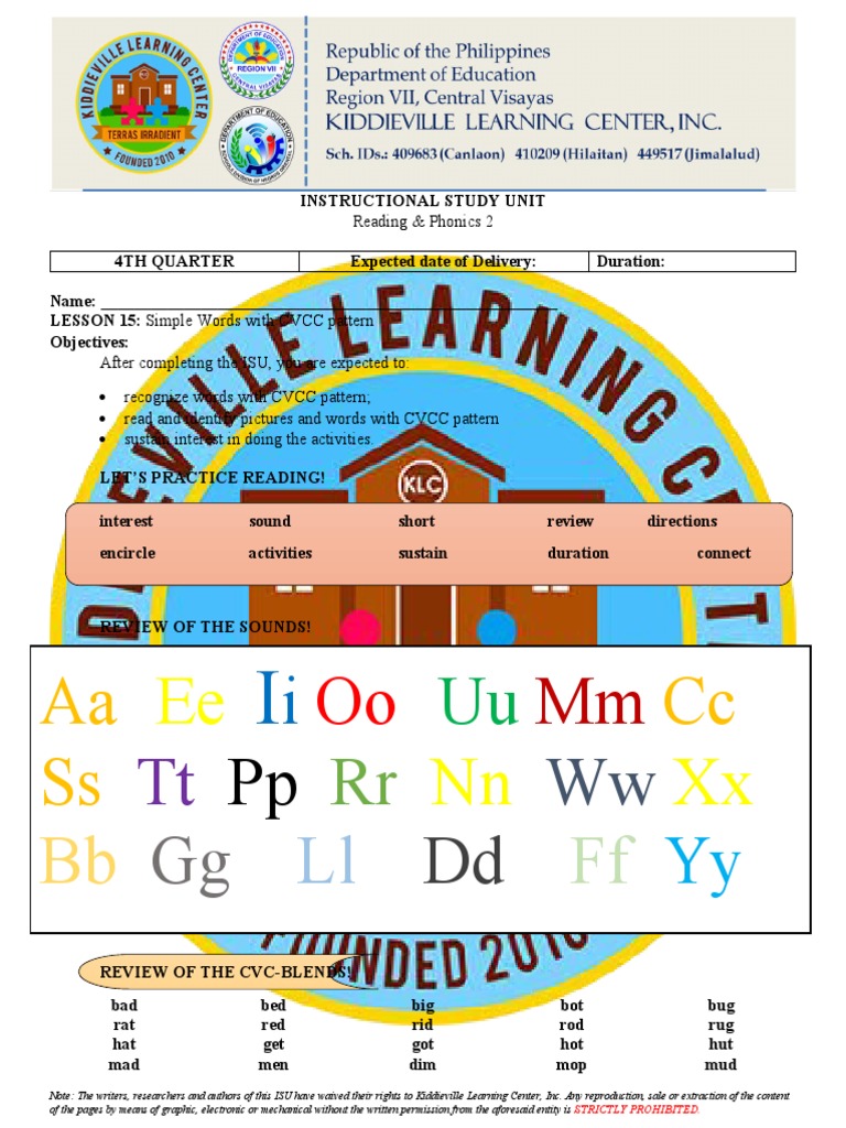Lesson 16 - Reading 2 CVCC | PDF | Linguistics