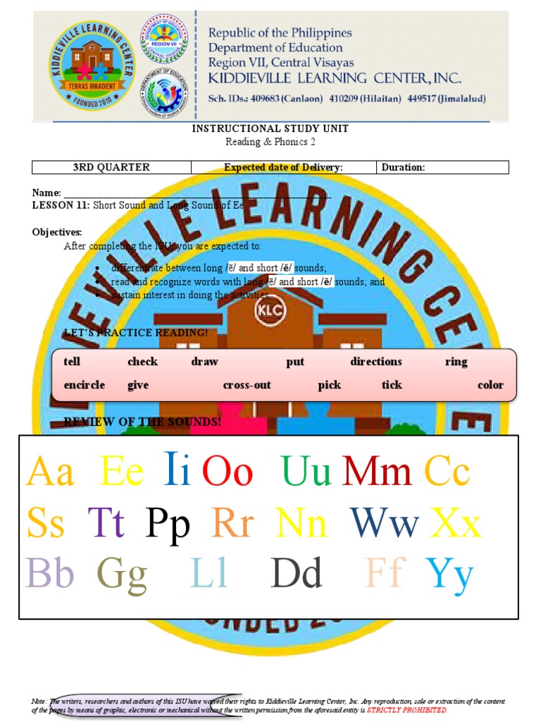 Differentiating E Sounds in Phonics | PDF | Linguistics | Human ...