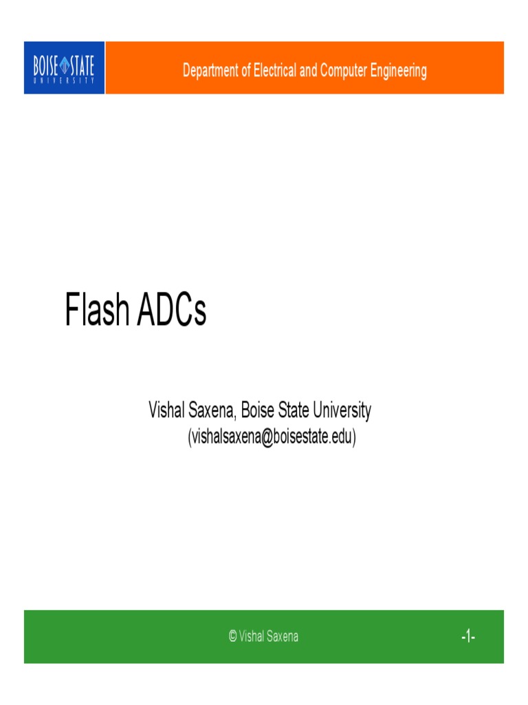 Flash ADCs | PDF | Analog To Digital Converter | Computing